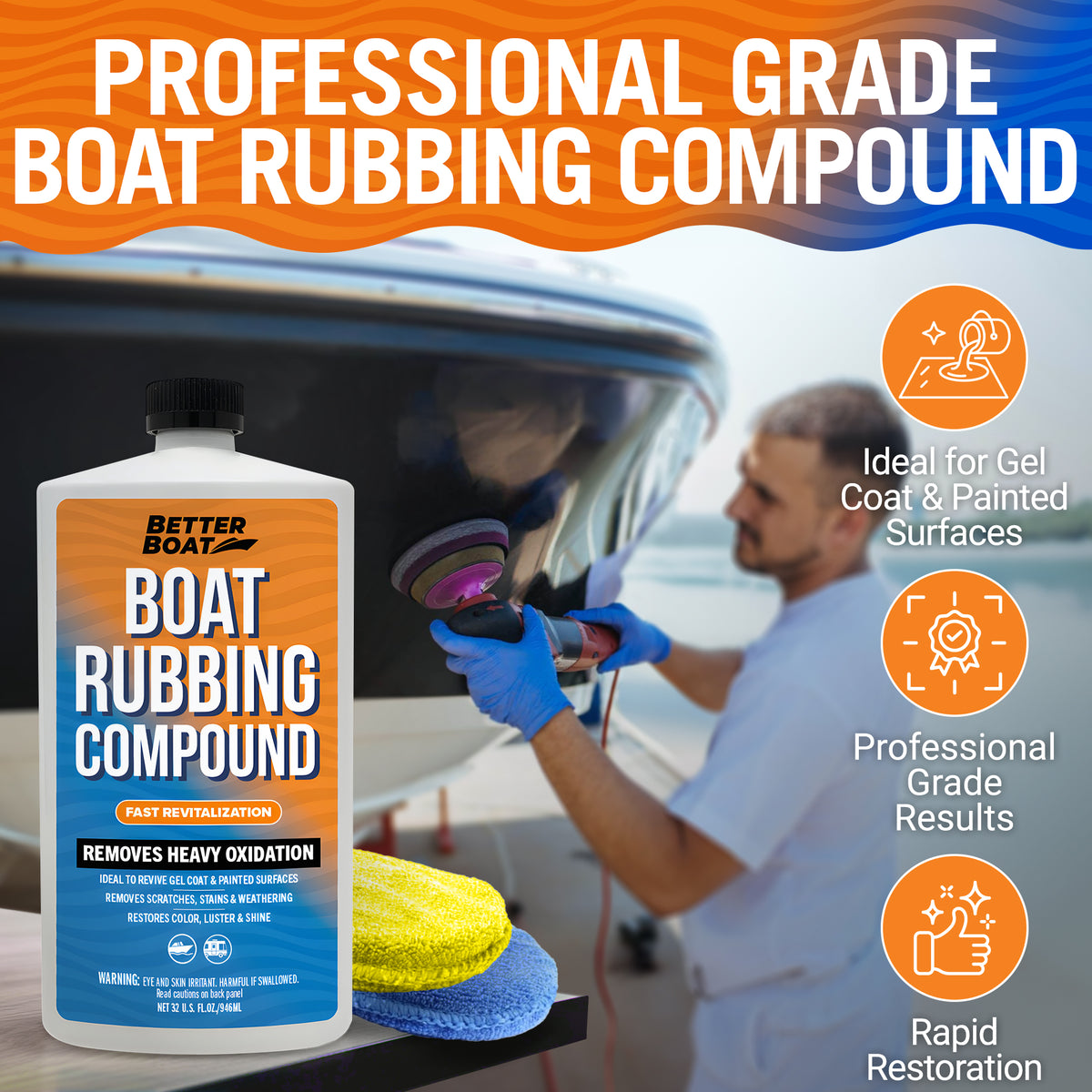 Marine Boat Rubbing Compound – Better Boat