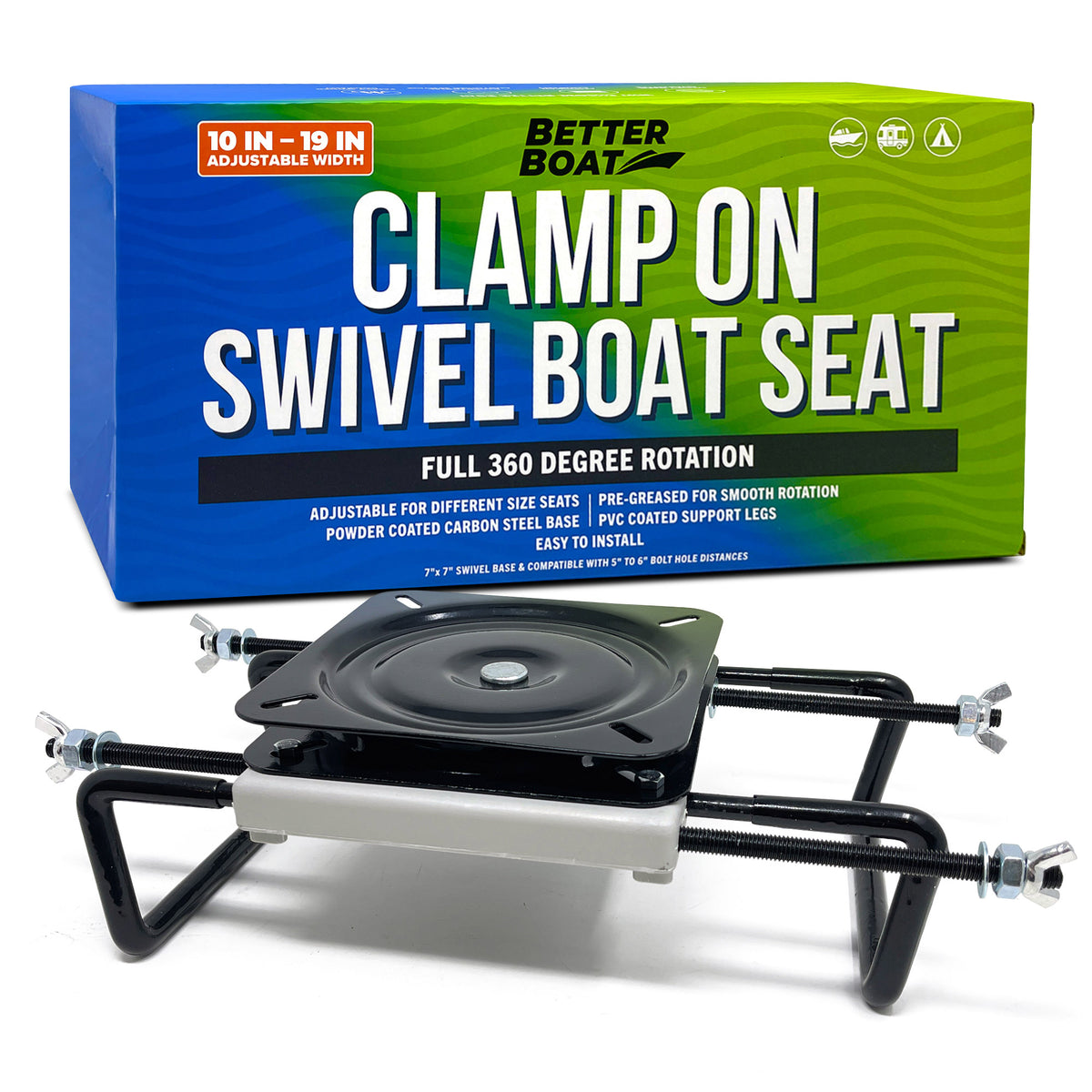 Clamp on Boat Seat with Swivel – Better Boat